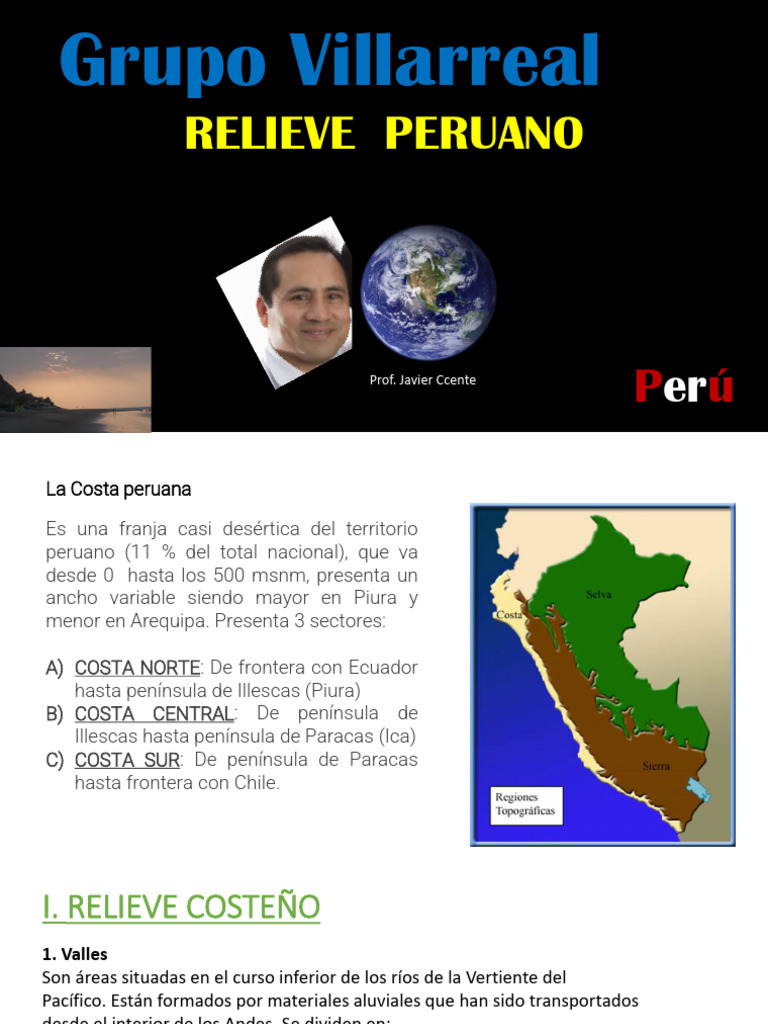 Relieve Peruano Costa Sierra y Selva | PDF | Andes | Perú