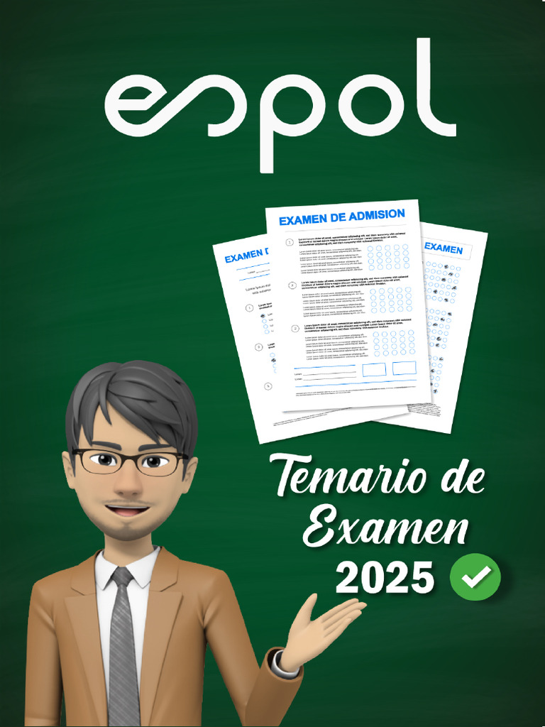 Espol 2025 Temario de Examen de Admision 2025 | PDF | Secuencia | Dimensión