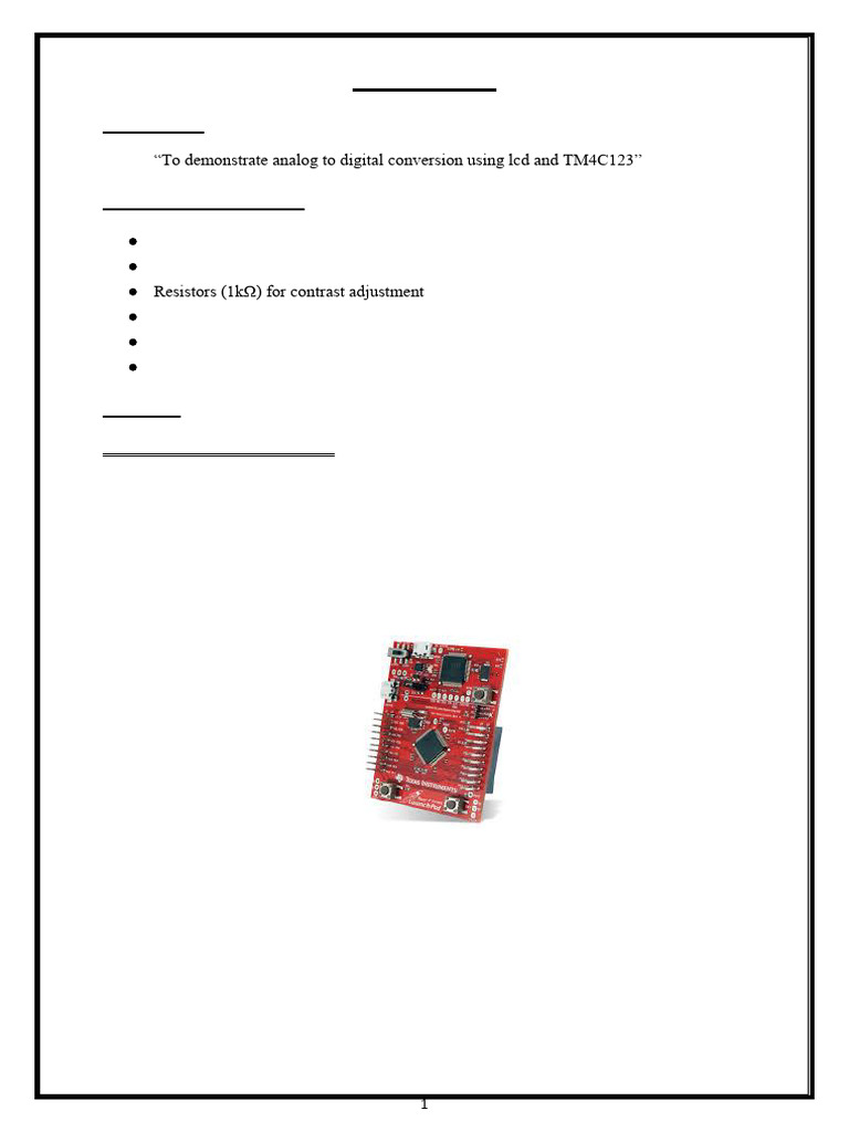 Adc With tm4c123 | PDF | Analog To Digital Converter | Sampling (Signal ...