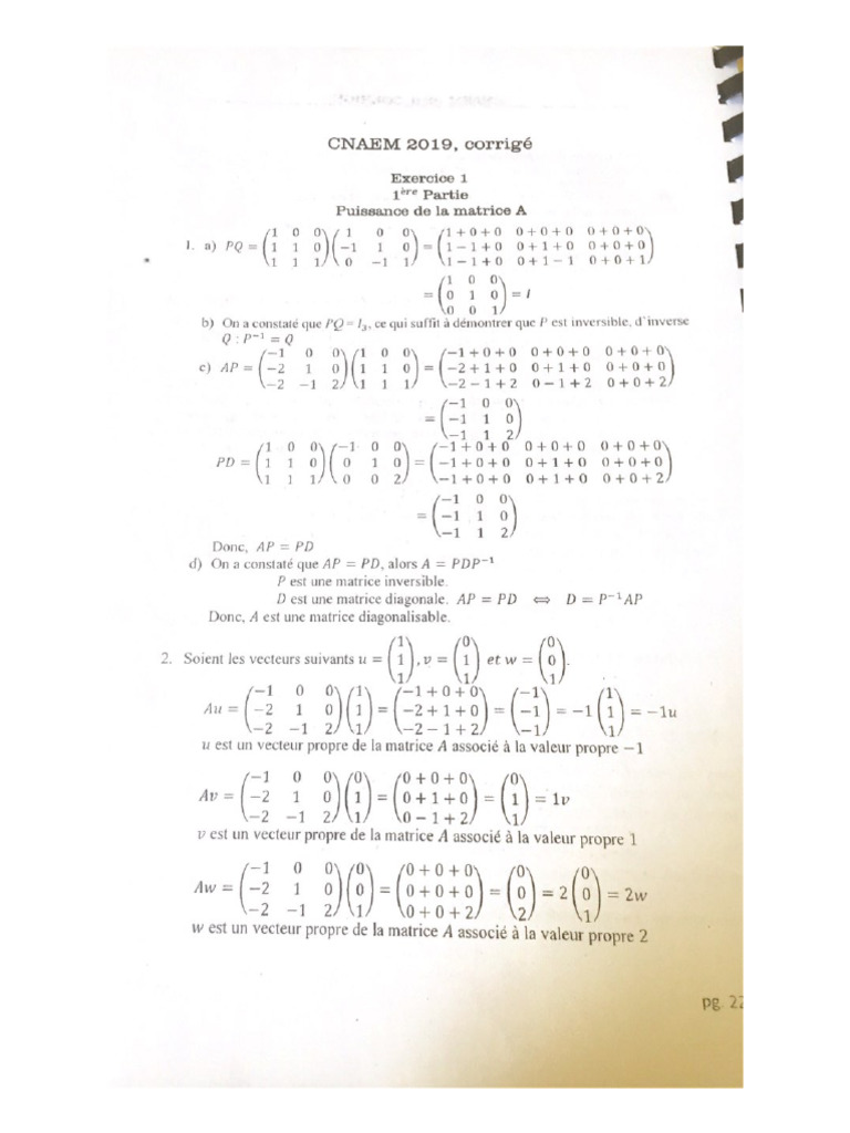 Cnaem Ect 2019 Corrige | PDF