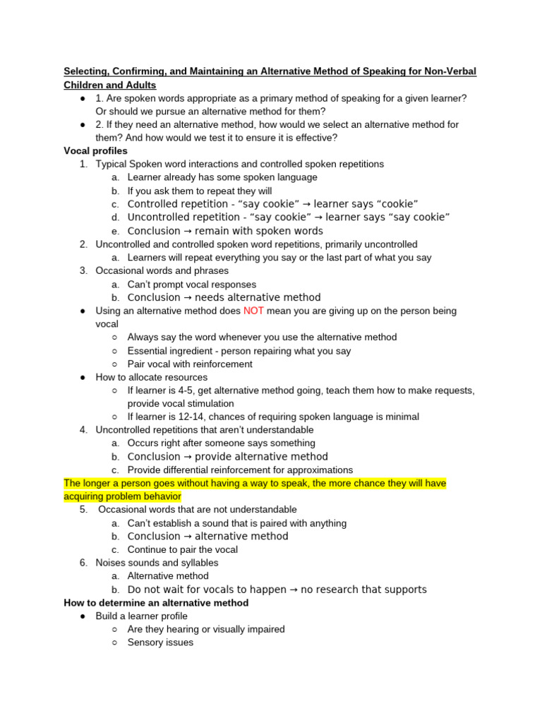 FoxyLearning - Alternative Methods of Speaking | PDF | Learning | Behavior Modification