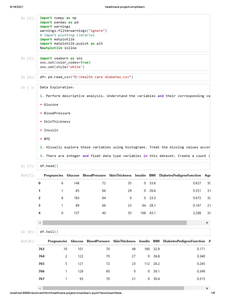 healthcare-project-simplilearn- Week1 | PDF | Software Engineering | Computer Programming