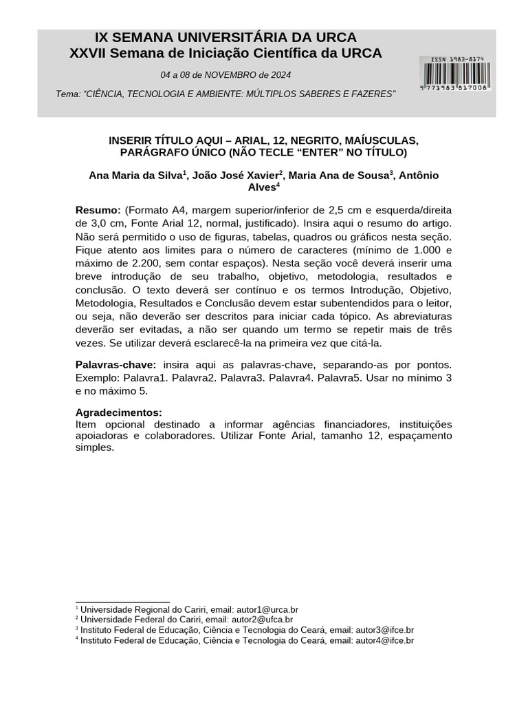 Modelo Resumo Simples 1 | PDF