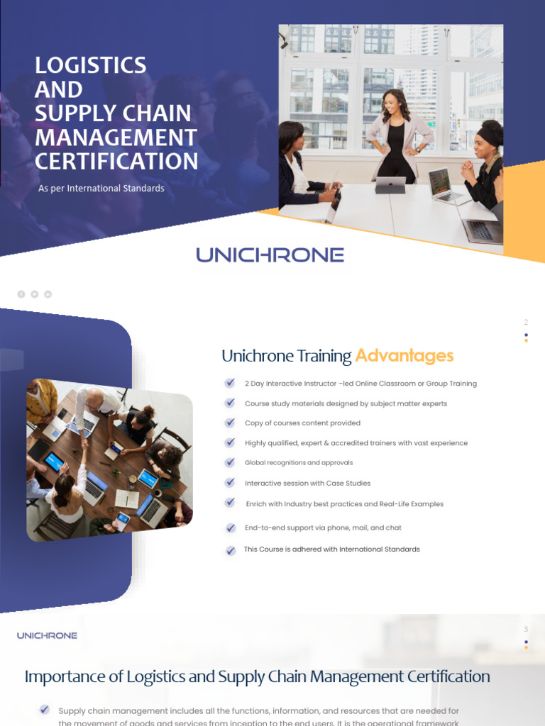 Logistics Supply Chain Management Training | PDF | Logistics | Supply ...