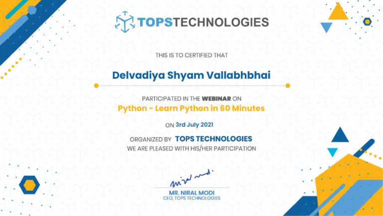 Python Tops Technology | PDF