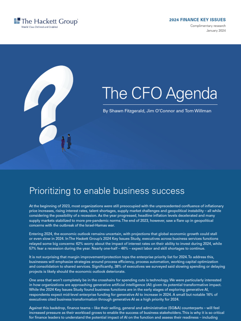2024 Finance Key Issues Overview | PDF | Analytics | Working Capital