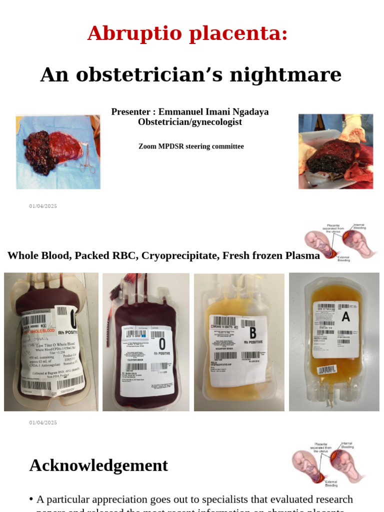 Abruptio Placenta CME | PDF | Childbirth | Coagulation