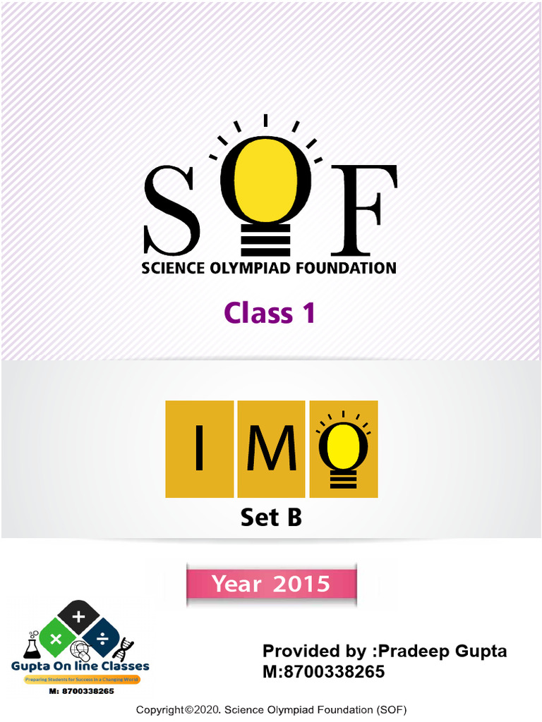 1M-IMO 2015 Set B-QN PR With A Key - 1 | PDF