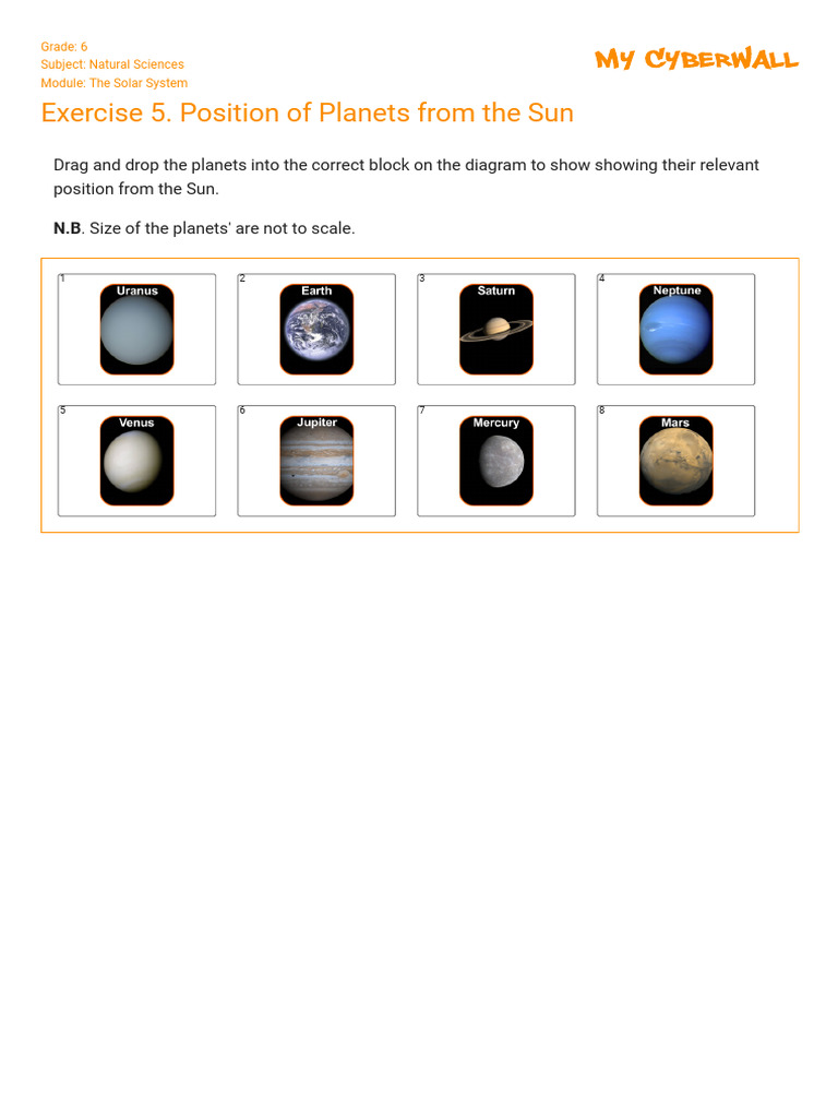 Position of Planets from the Sun | PDF