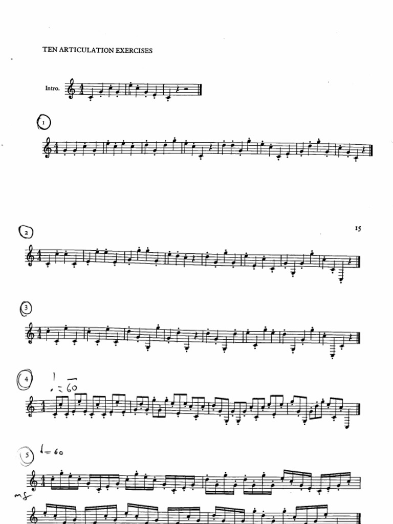 Articulation Exercises B. Tuckwell | PDF