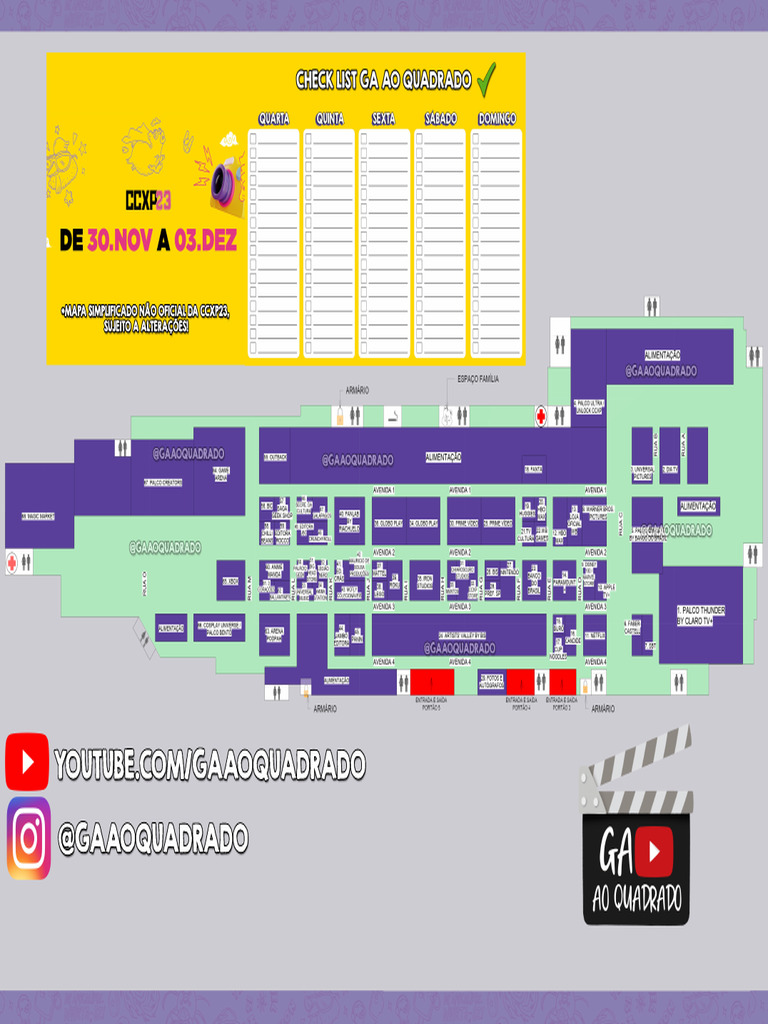 Mapa Ga Ao Quadrado - Ccxp 2023 - A2 | PDF