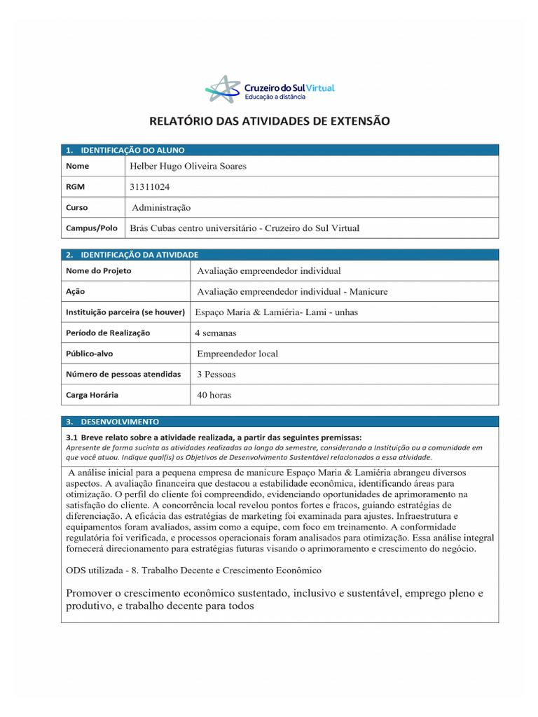 Relatório Das Atividades Extensão III Pre Entrega 1-Imagens-1-Mesclado | PDF