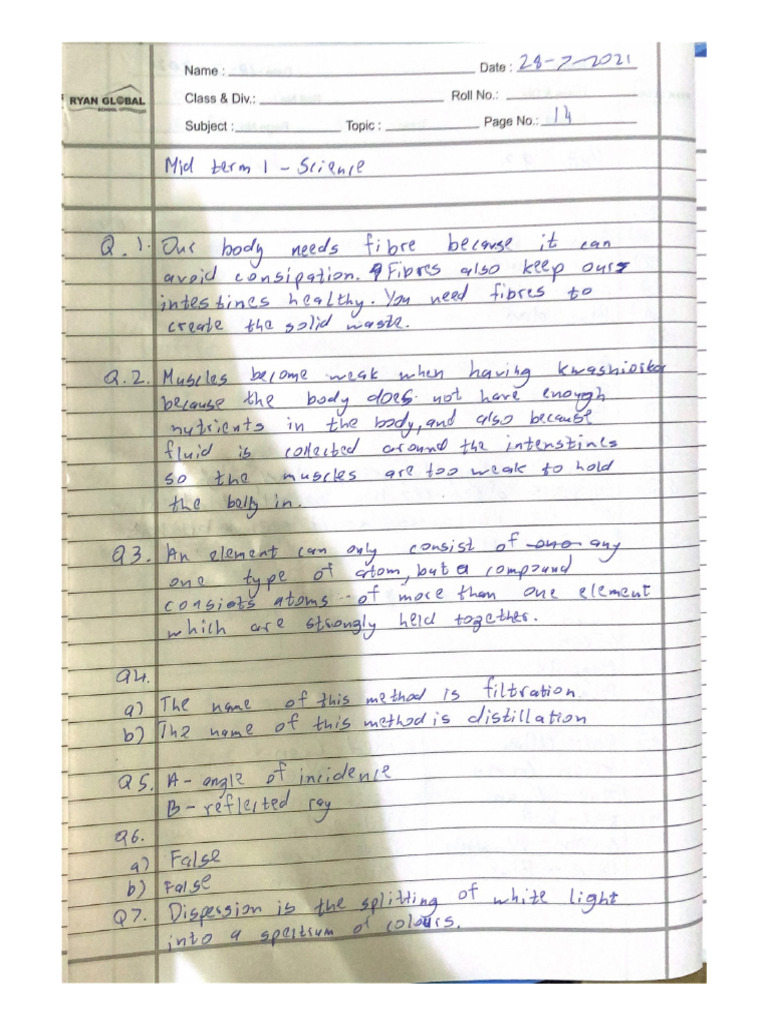 Midterm QP1 - Science | PDF