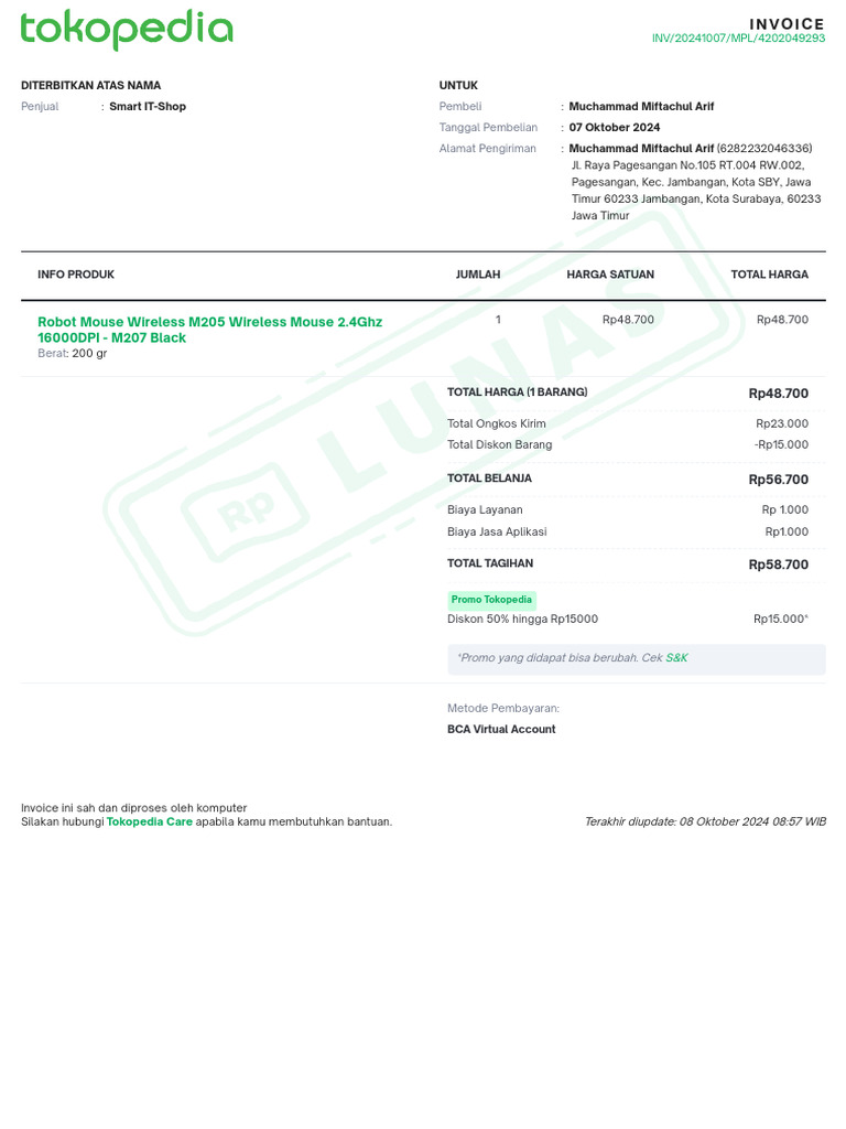 Invoice 4202049293 - Mouse | PDF