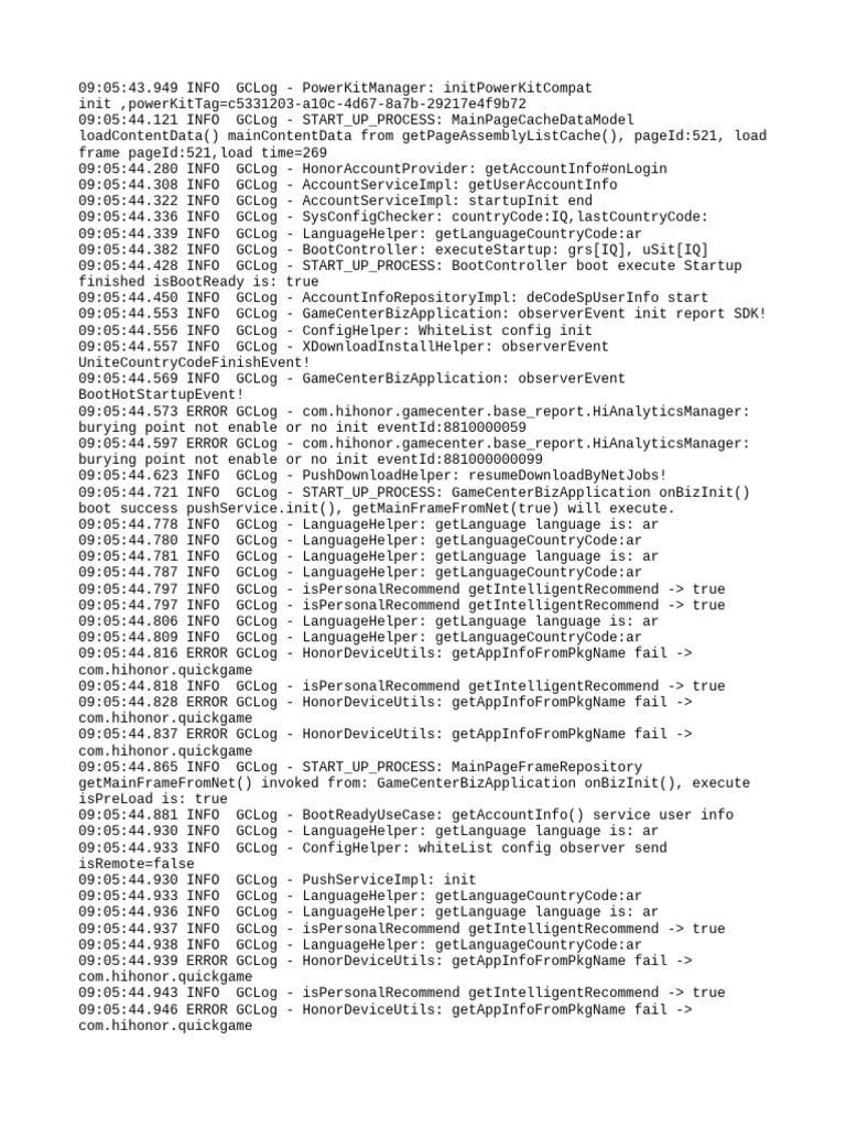 GameCenter Startup Log Analysis | PDF | Computer Networking | Cyberspace