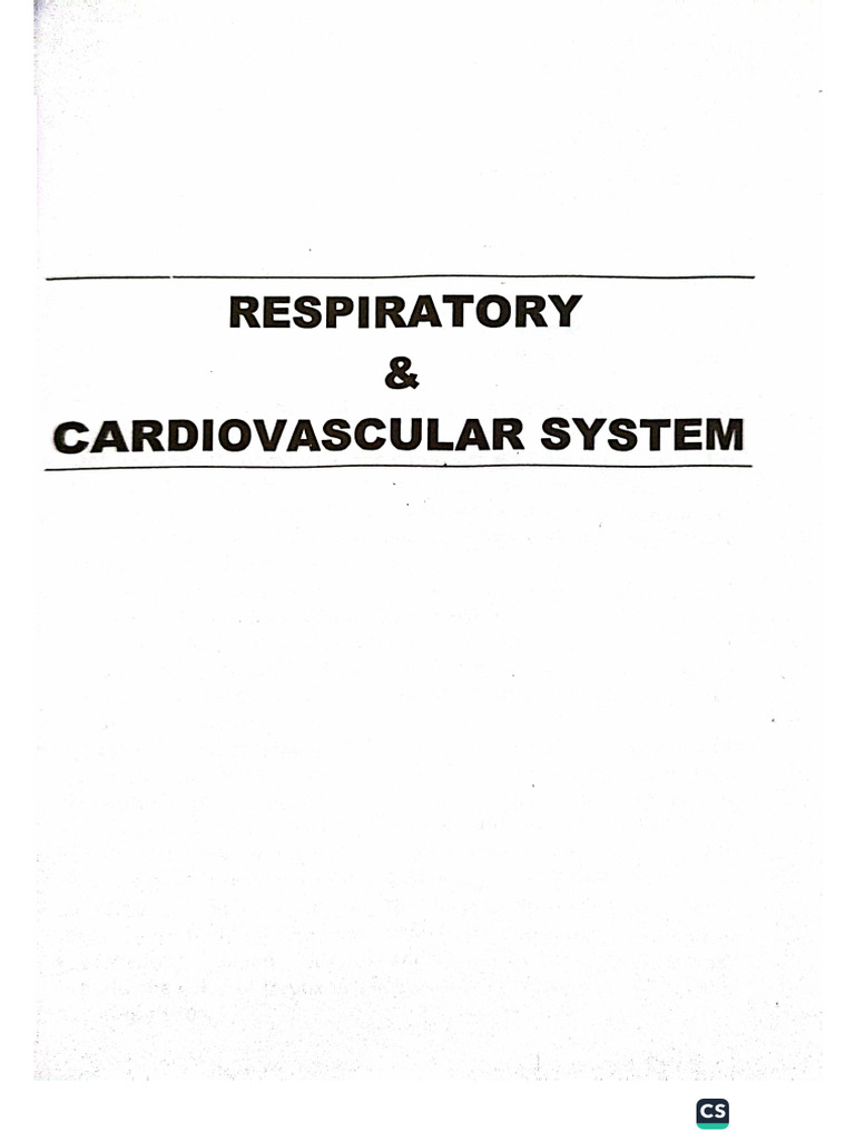 2nd Year Respi and Cvs Topic Wise | PDF