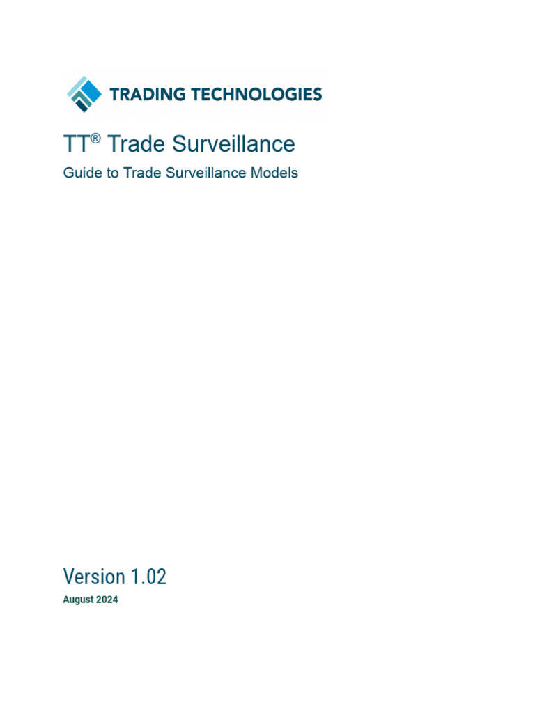 TT Score Guide To Trade Surveillance Models | PDF | Market (Economics ...