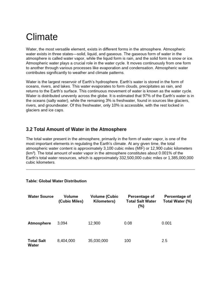 Climate | PDF | Humidity | Cloud
