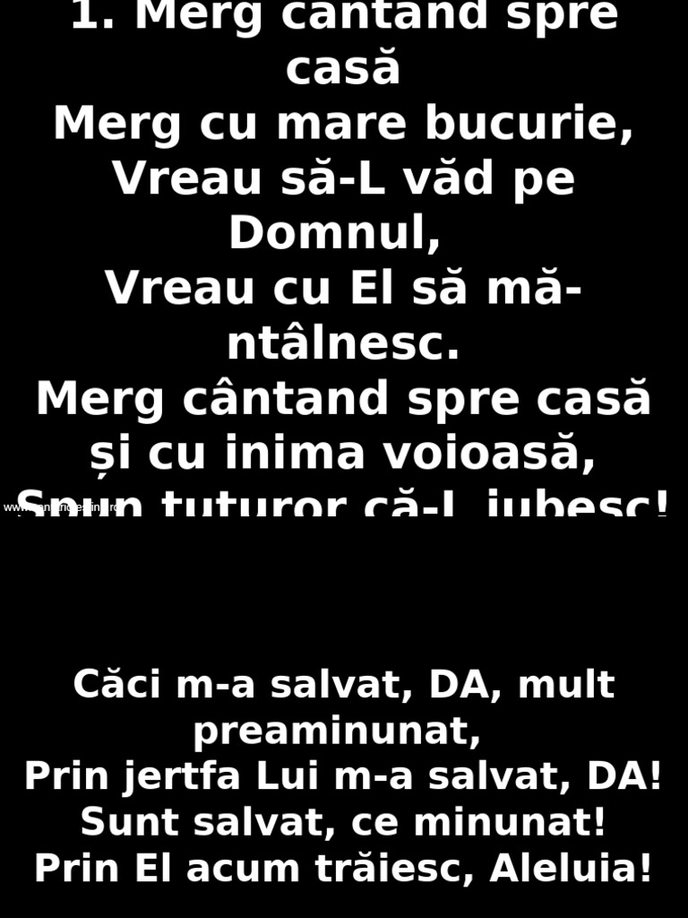 Merg Cântând Spre Casă | PDF