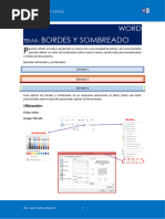 Bordes y Sombreado en Word 3 | PDF
