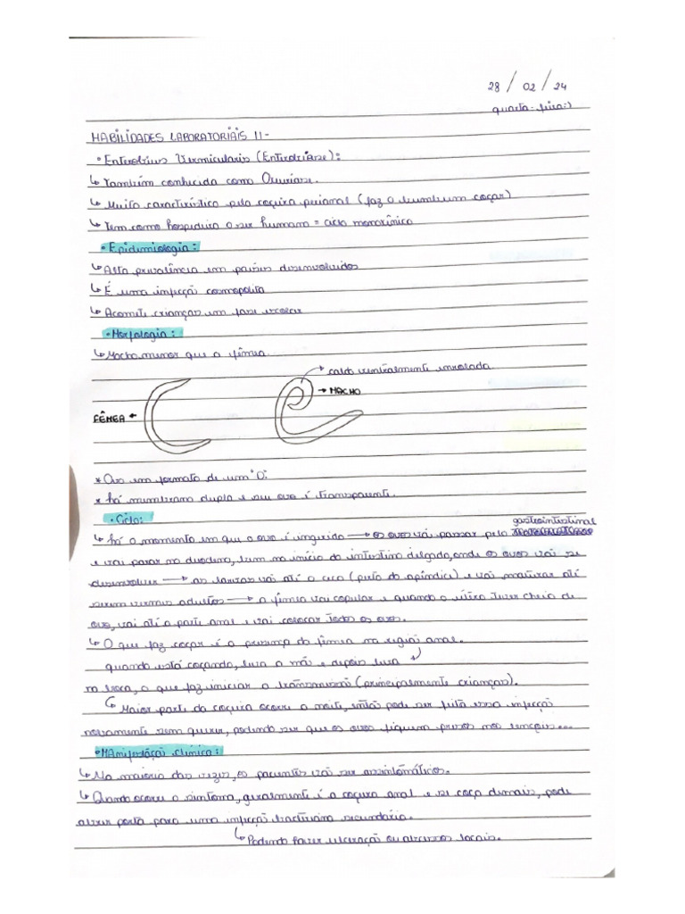 ENTEROBIOSE - Resumo | PDF