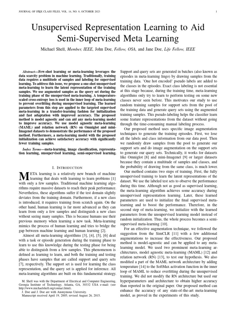 representation meta learning | PDF | Machine Learning | Sampling ... representation meta learning | PDF | Machine Learning | Sampling ...