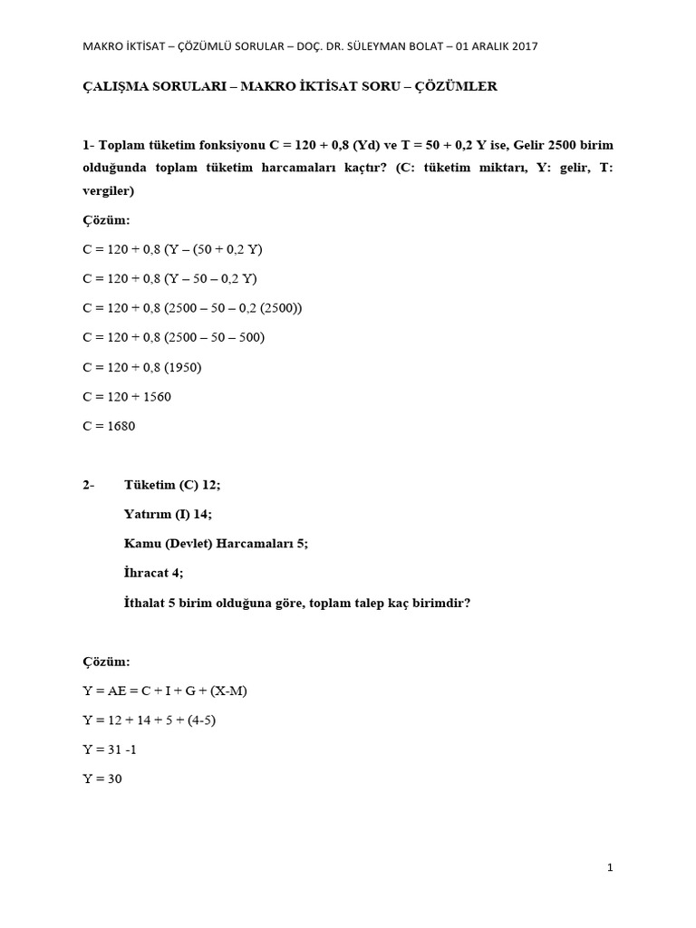 Makro - Soru - Cevap | PDF