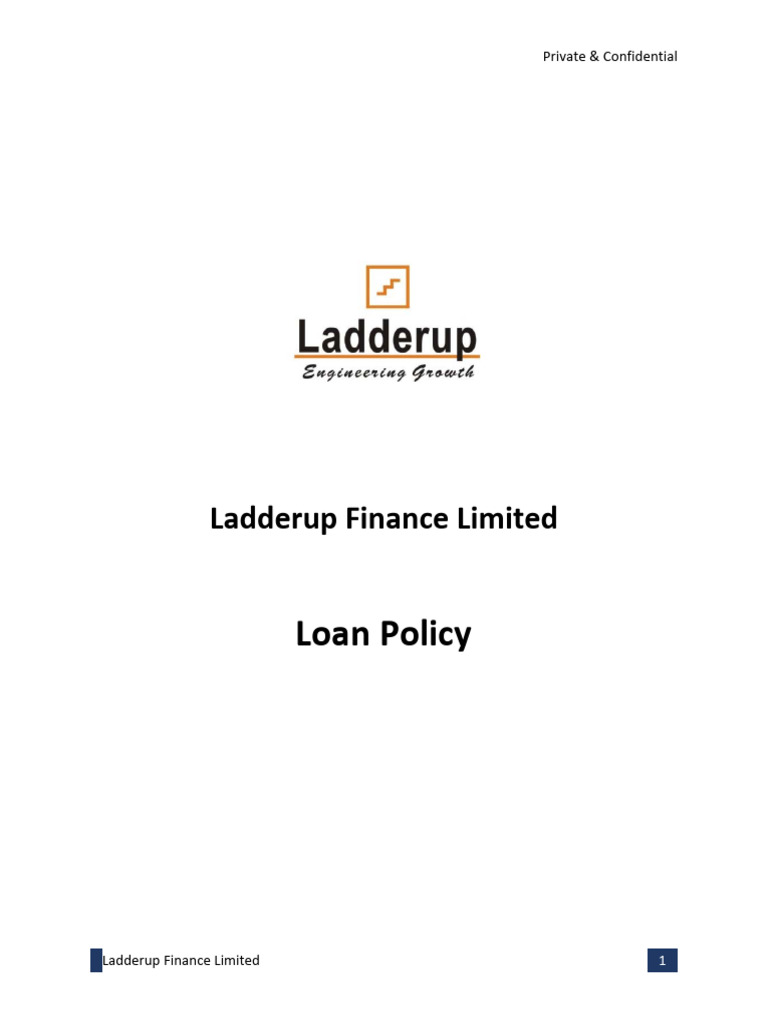 Ladder Up Loan Policy | PDF | Loans | Credit