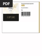 Shoprite Checkers Gift Card Terms | PDF | Gift Card | Financial Transaction