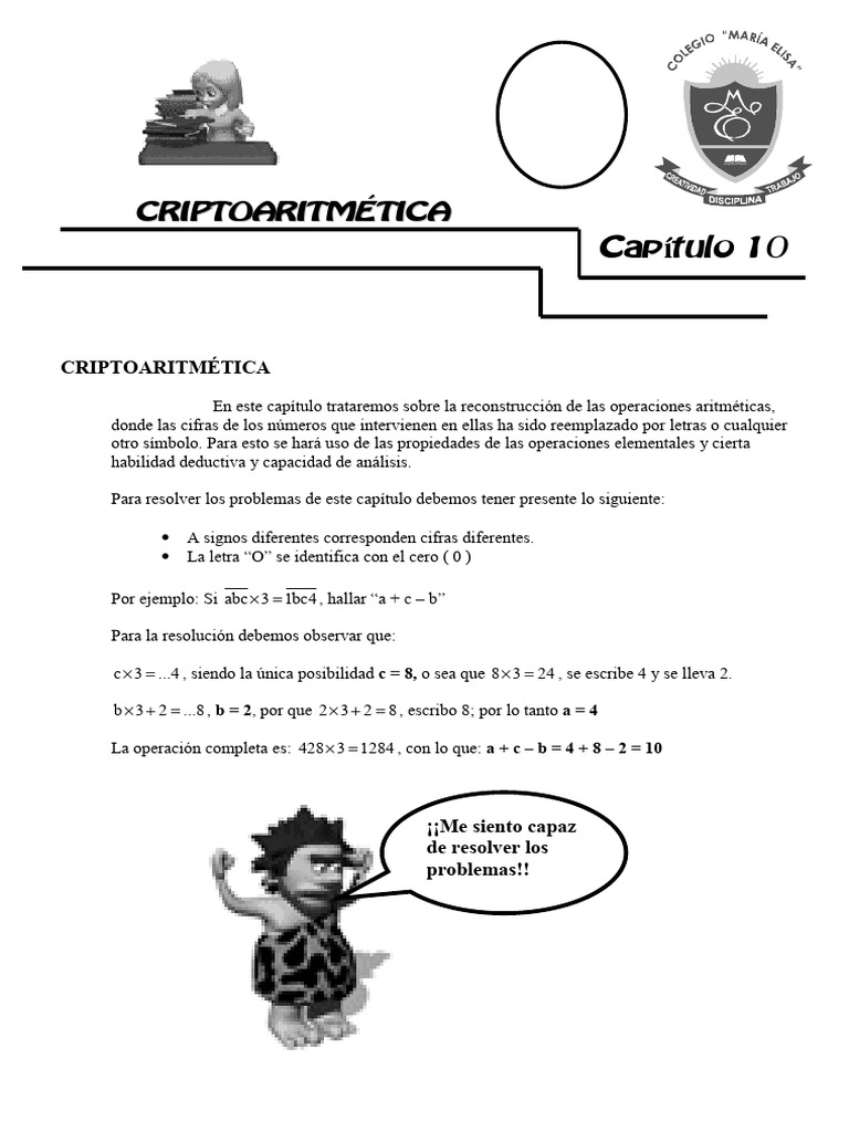 CAPÍTULO 10 - Criptoaritmética | PDF