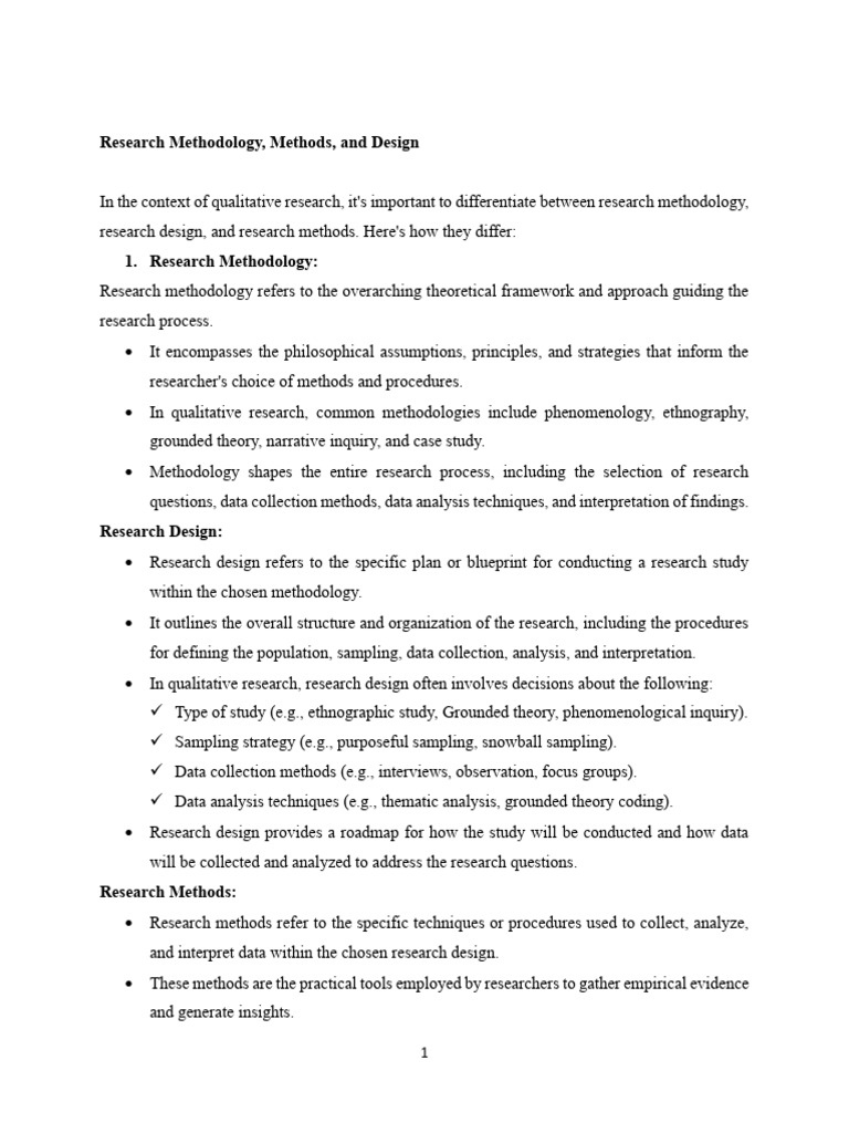 Qualitative Research Methodology | PDF | Qualitative Research | Methodology