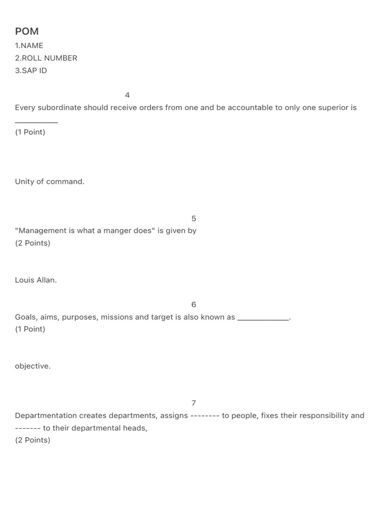 POM | PDF | Performance Appraisal | Strategic Planning