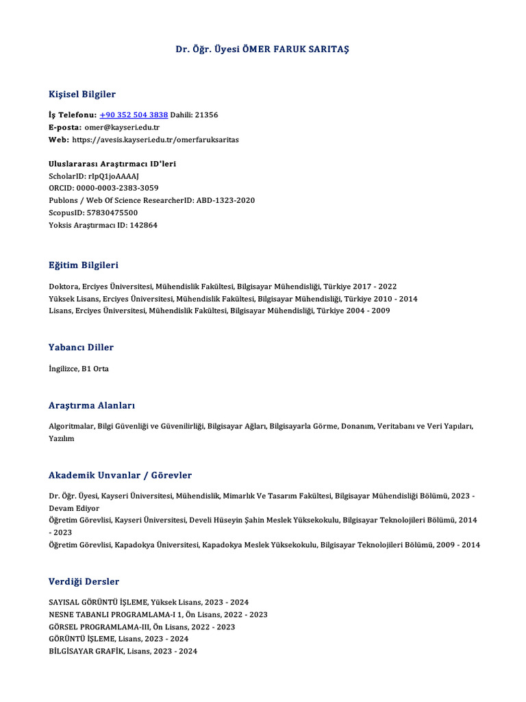 Ömer Faruk Saritaş | PDF