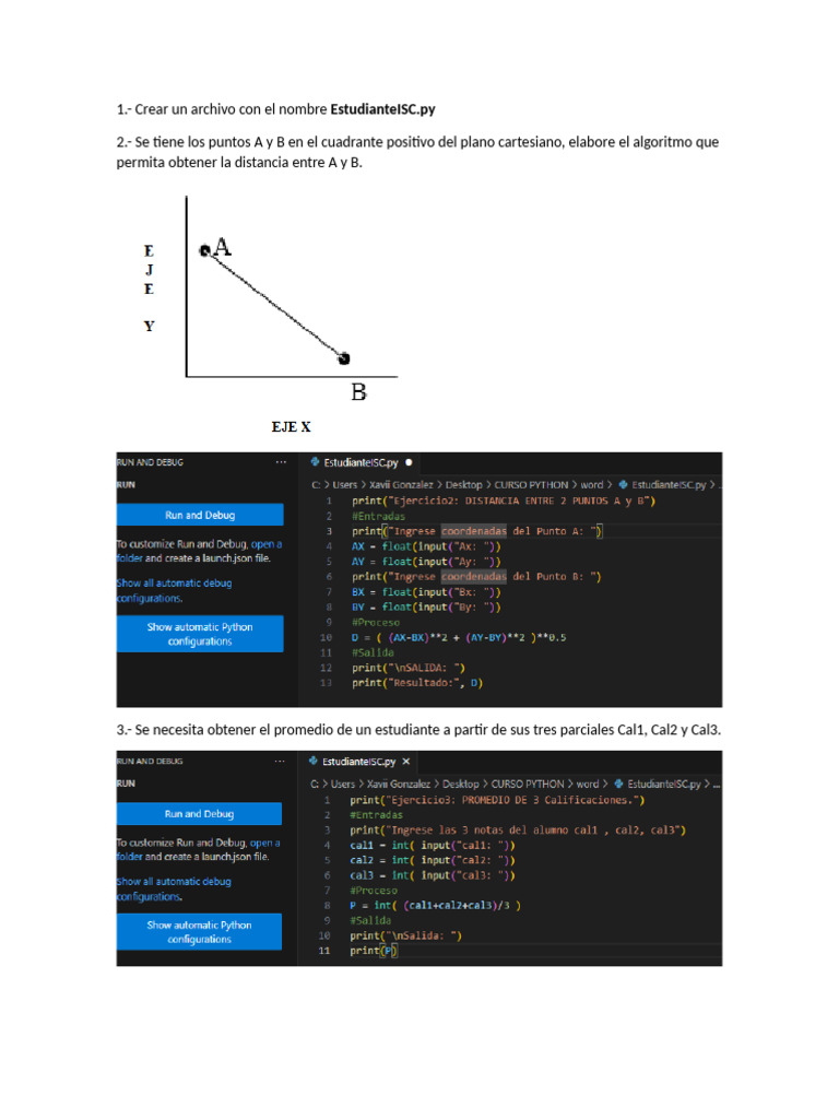 Ejericicios Python | PDF