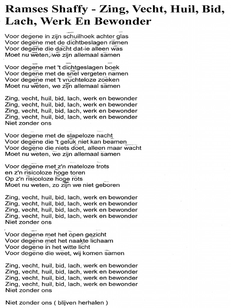 Zing Vecht Huil Bid | PDF