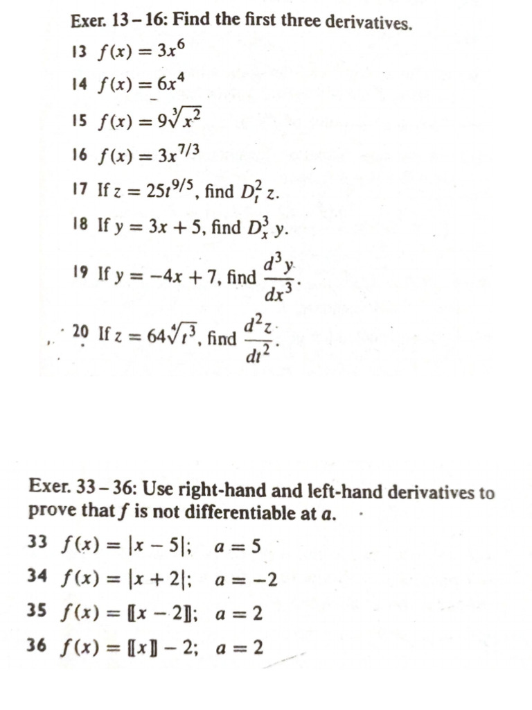 Calculus Derivatives Solution | PDF