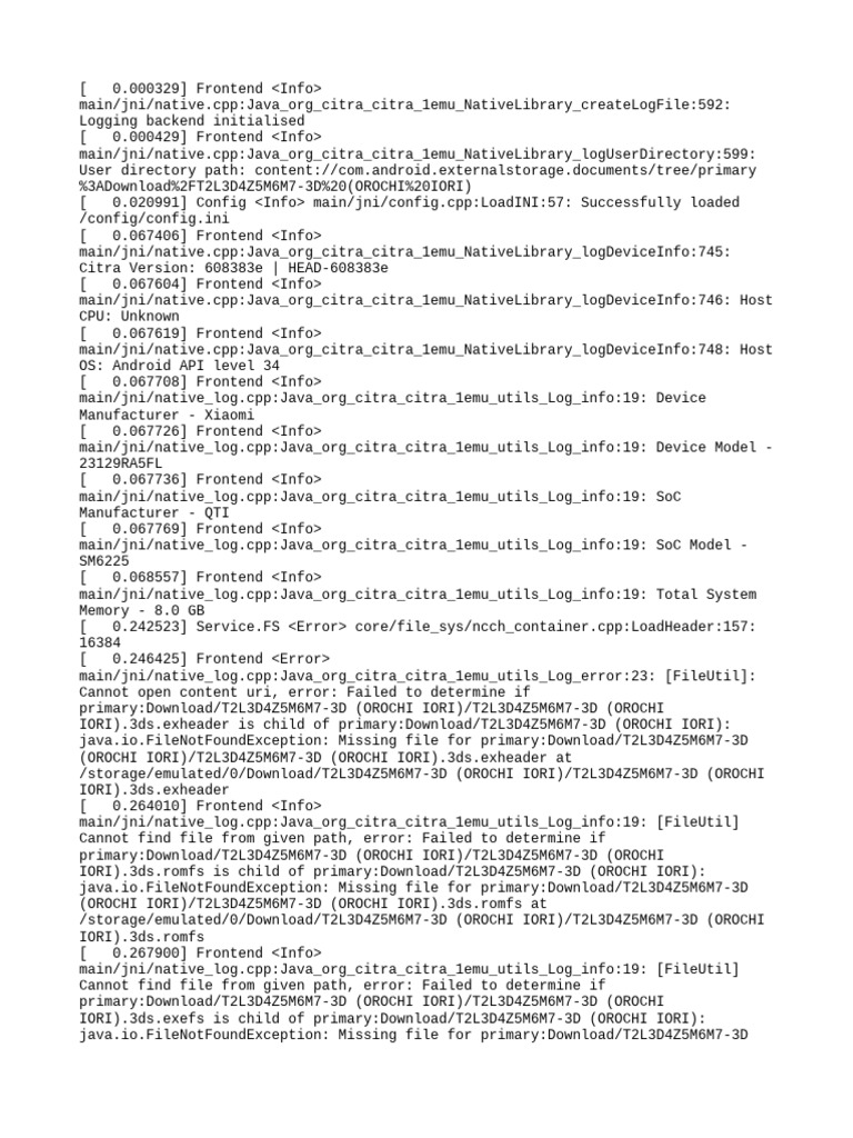 citra_log | PDF | System Software | Software