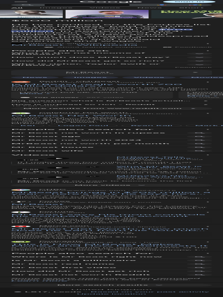 MR Beast Net Worth - Google Search | PDF