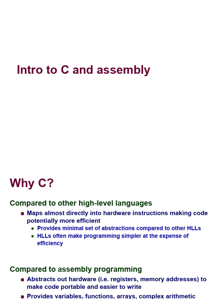 Intro to C | PDF | Integer (Computer Science) | C (Programming Language)