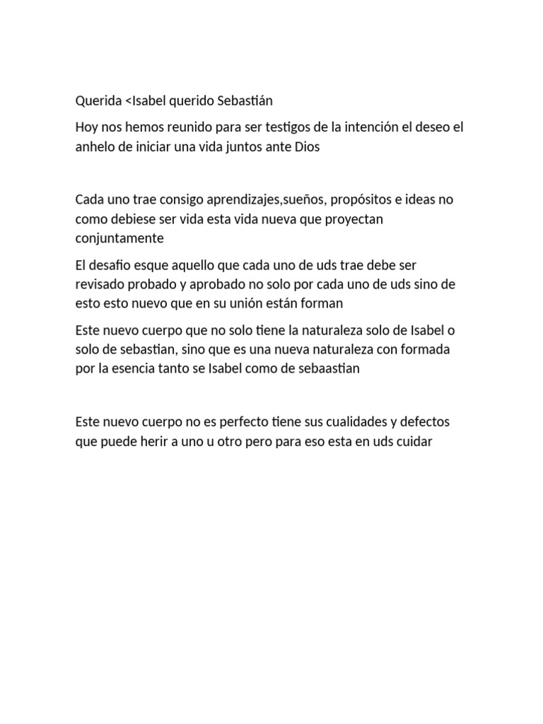 Querida (Isabel & Sebastian) | PDF