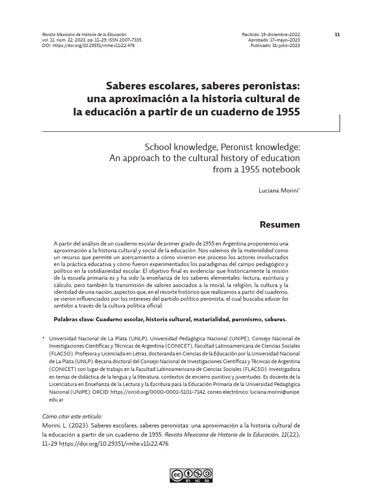 RMHEvol11n22 476 | PDF | Nación | Escuelas
