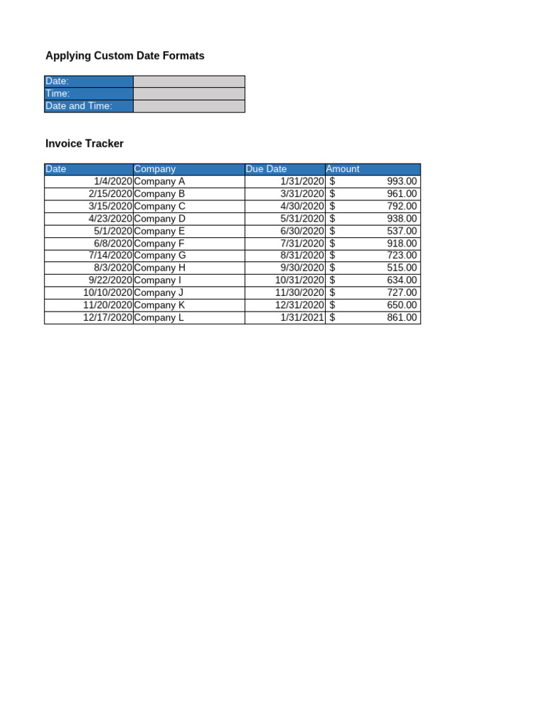 06 02 Applying Custom Date Formats | PDF