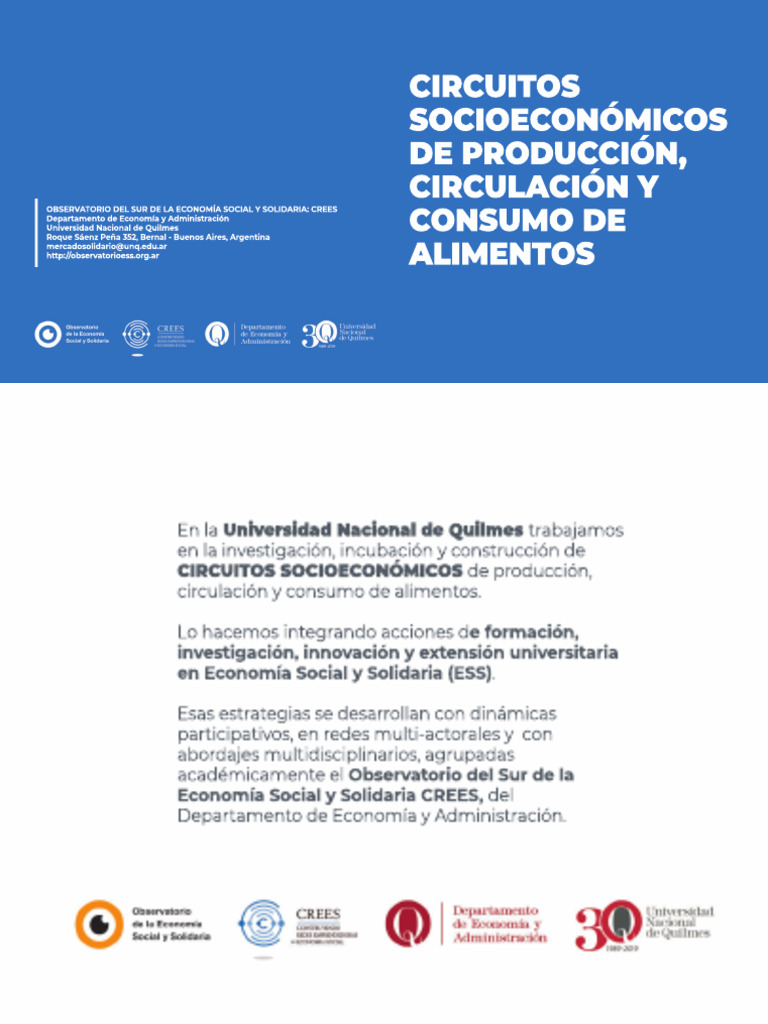 UNQ - Circuitos socioeconómicos (1) | PDF