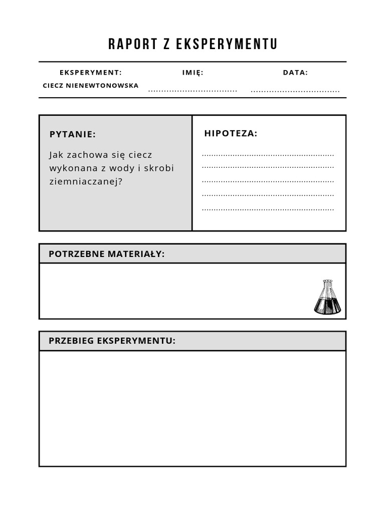 Karta Pracy Eksperyment | PDF