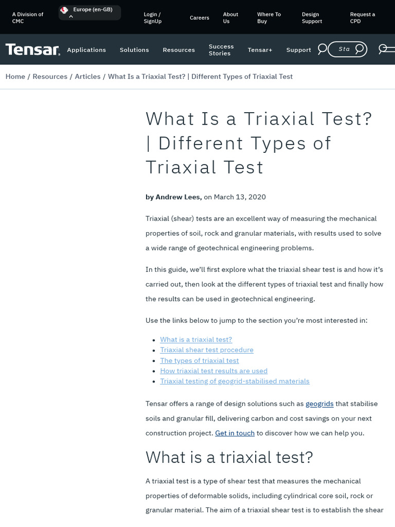 Types of Triaxial Tests Explained | PDF | Geotechnical Engineering ...