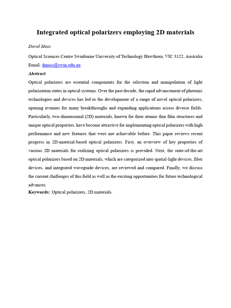 npj-Review OSF | PDF | Graphene | Optics