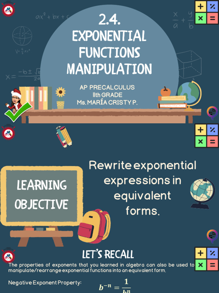 Exponential Functions Manipulation | PDF | Exponential Function ...