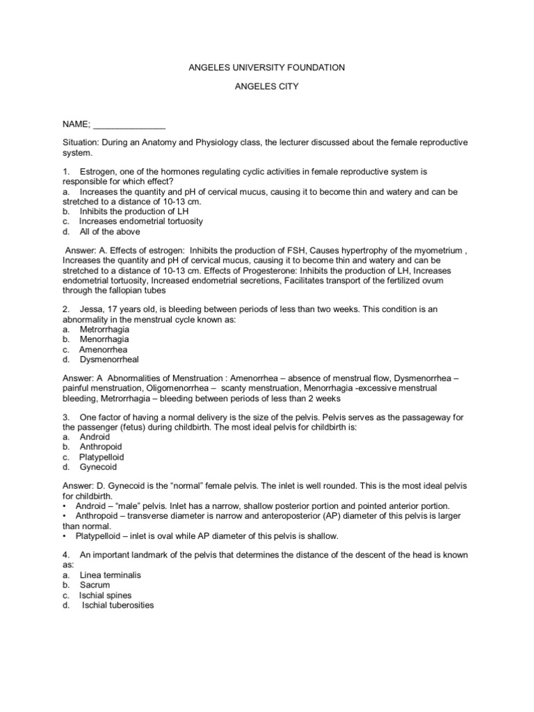 CBQ | PDF | Menstrual Cycle | Pregnancy