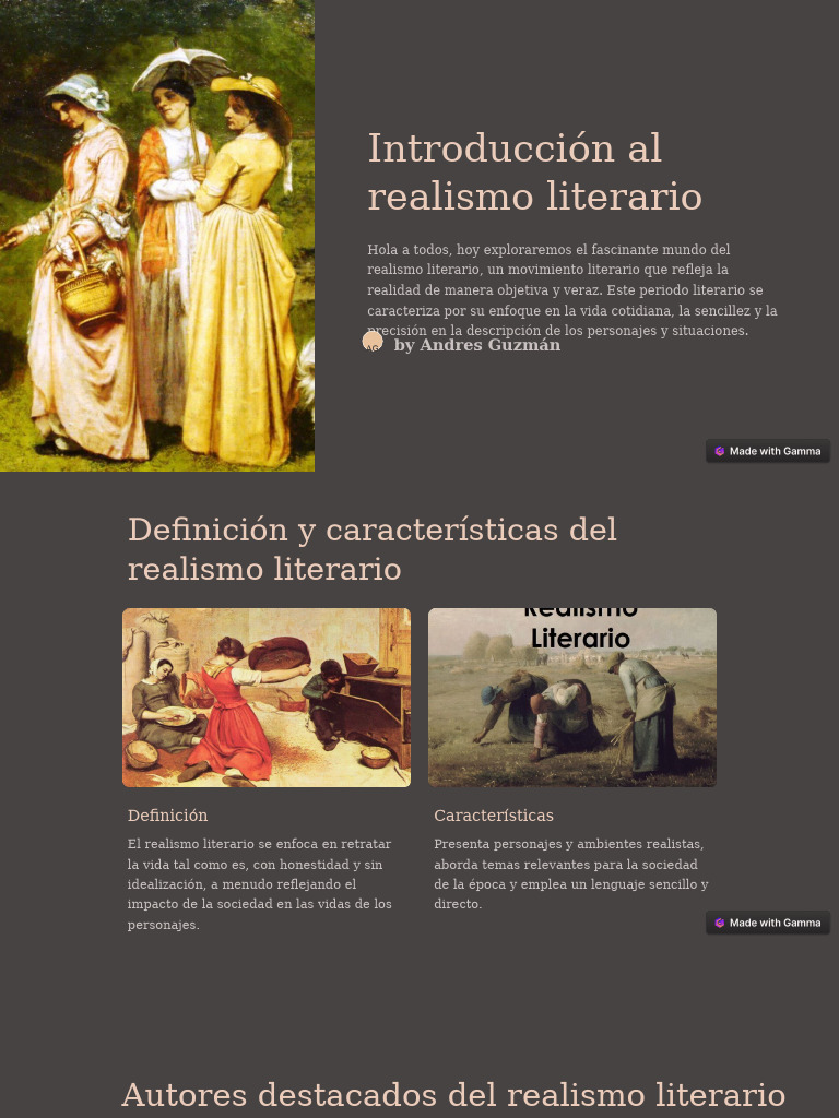 Introduccion Al Realismo Literario | PDF | Realismo literario | Novelas