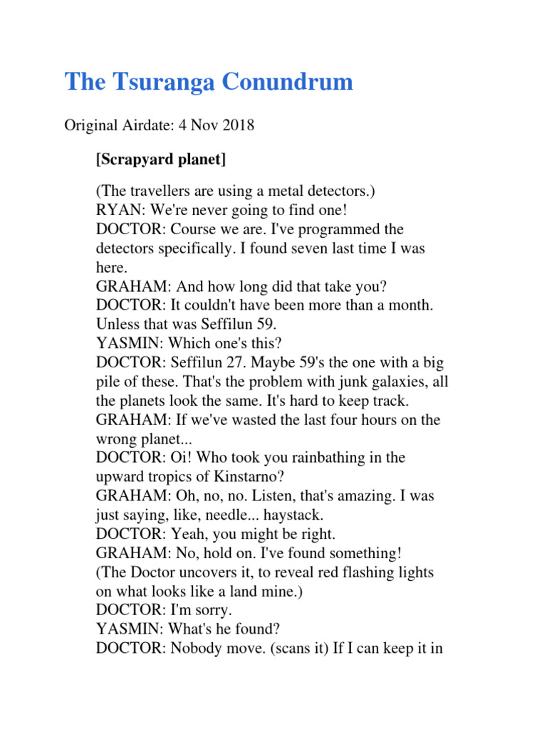 13e05 - The Tsuranga Conundrum | PDF